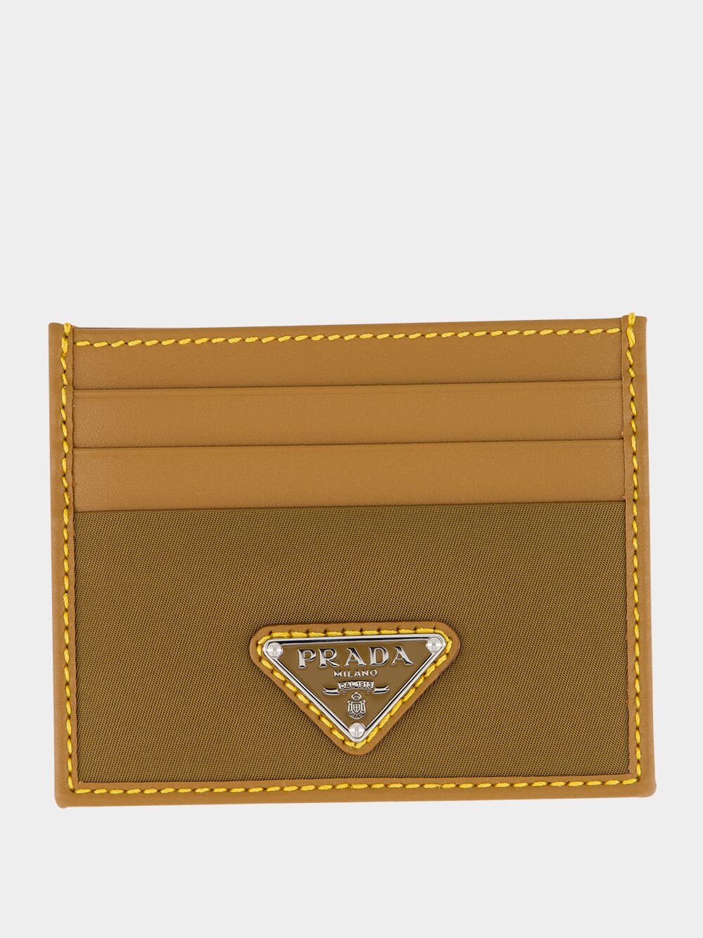 Prada Brown Re-Nylon Card Holder | Fashion Clinic