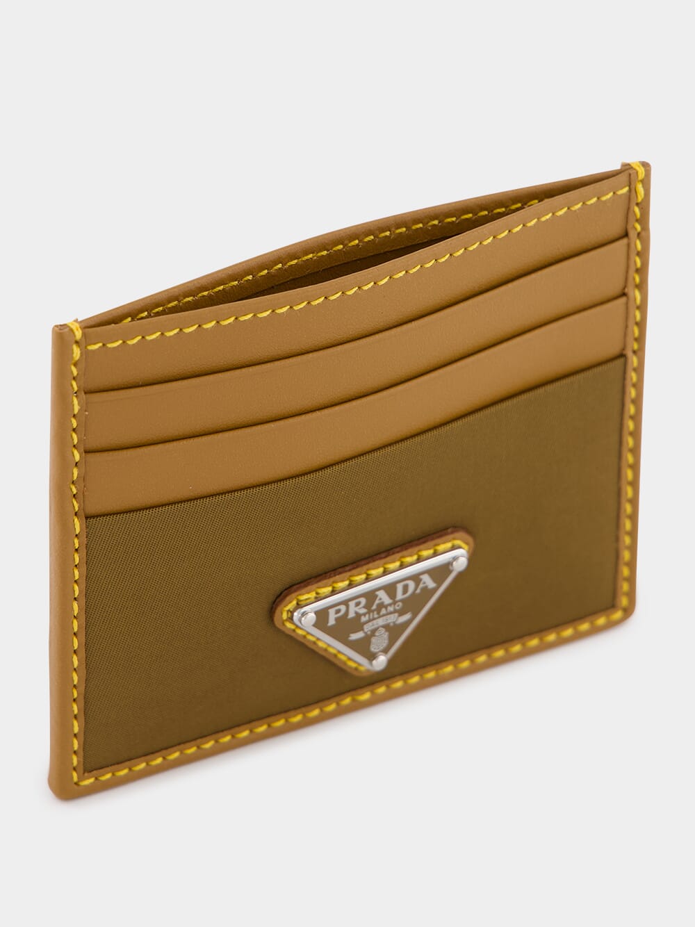 Prada Brown Re-Nylon Card Holder | Fashion Clinic