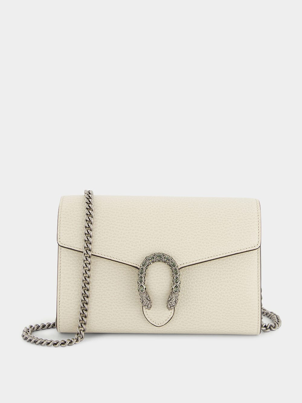 Gucci Dionysus Leather Mini Chain Bag White, Silver | Fashion Clinic
