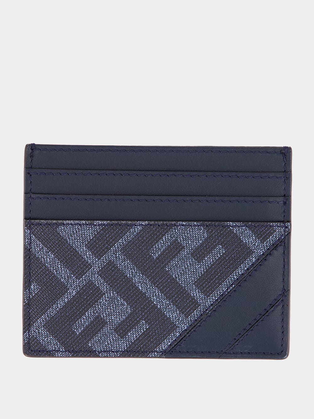 Fendi Blue FF Canvas Card Holder | Fashion Clinic