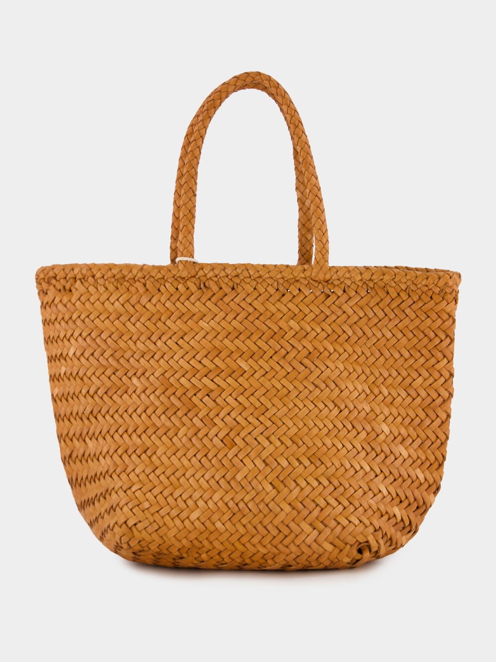 Dragon Diffusion Camel Grace Small Woven Leather Basket Bag | Fashion ...