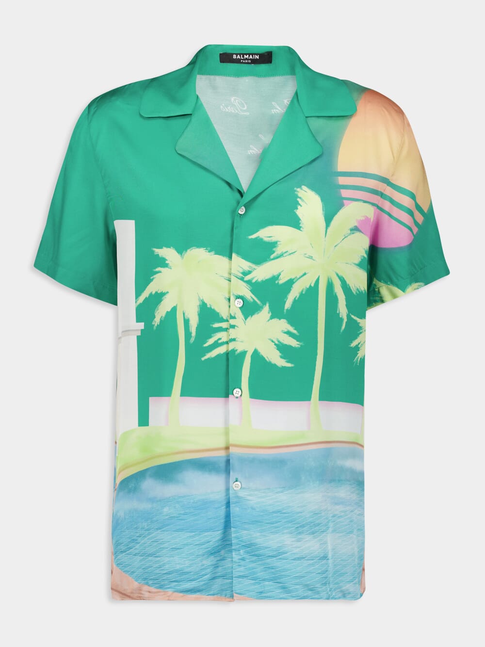 Balmain Short-Sleeved Palm Tree Print Shirt | Fashion Clinic