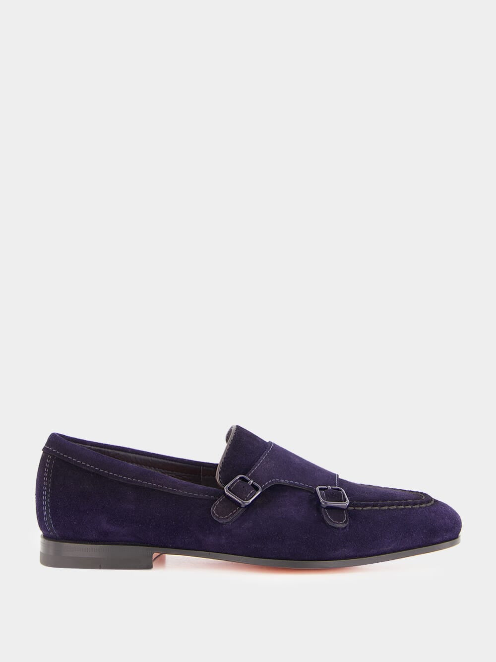 Santoni Dark Blue Dong Suede Formal Loafers | Fashion Clinic