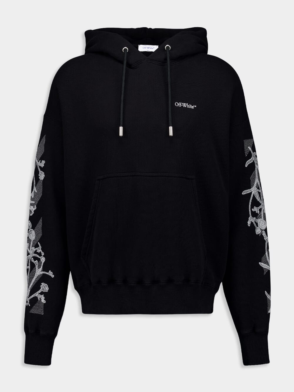 Off-White Black Flower Diag Skate Hoodie | Fashion Clinic