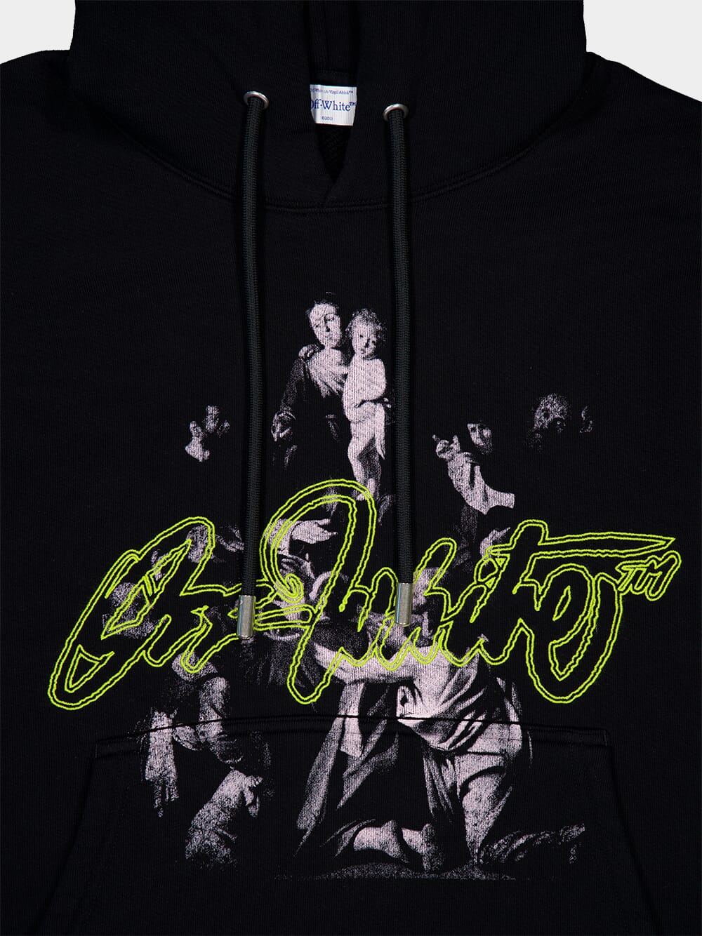 Off-White Script Mary Graphic Print Hoodie | Fashion Clinic