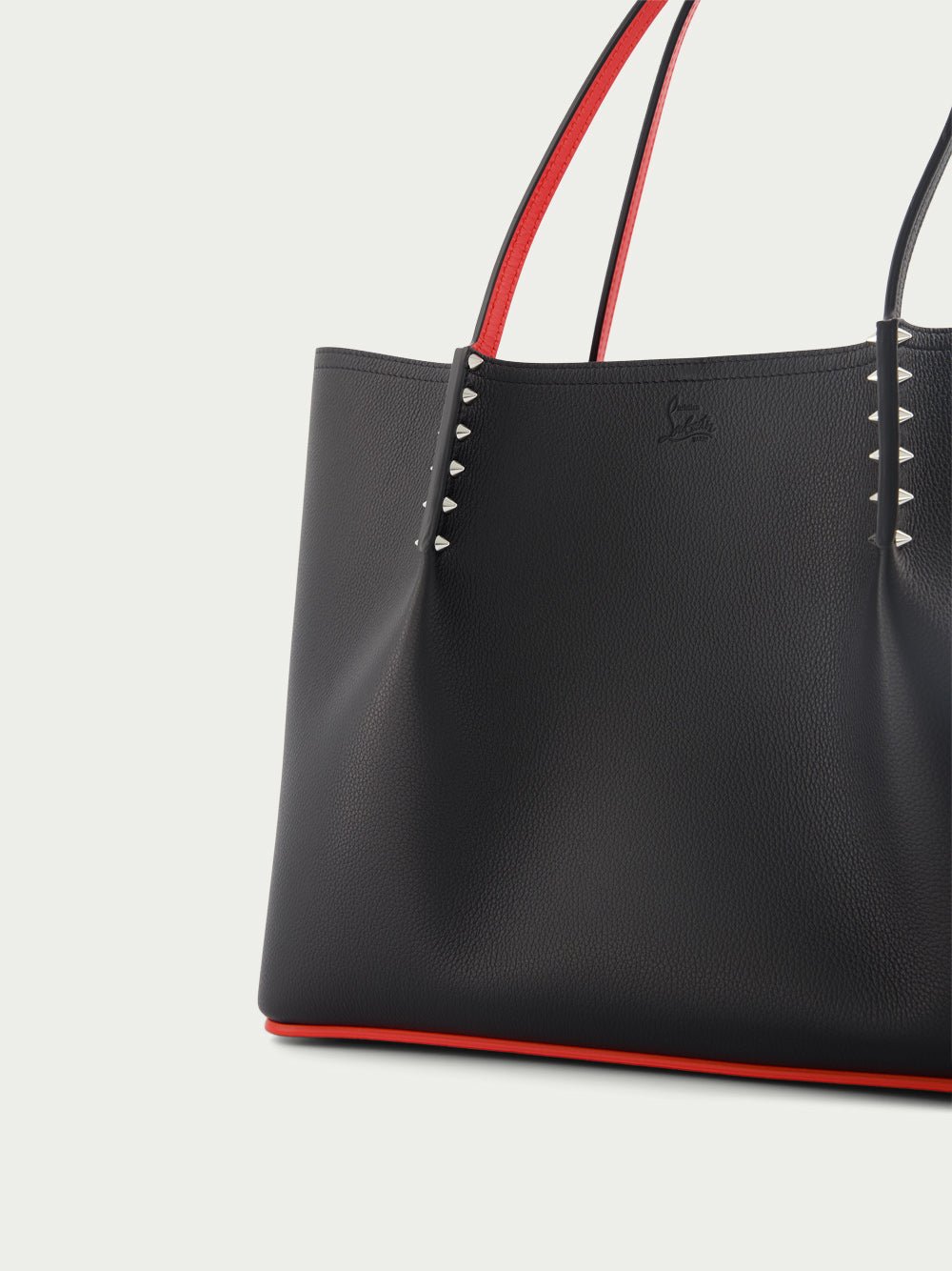 Christian Louboutin Cabarock Grained Leather Tote Bag Black | Fashion ...