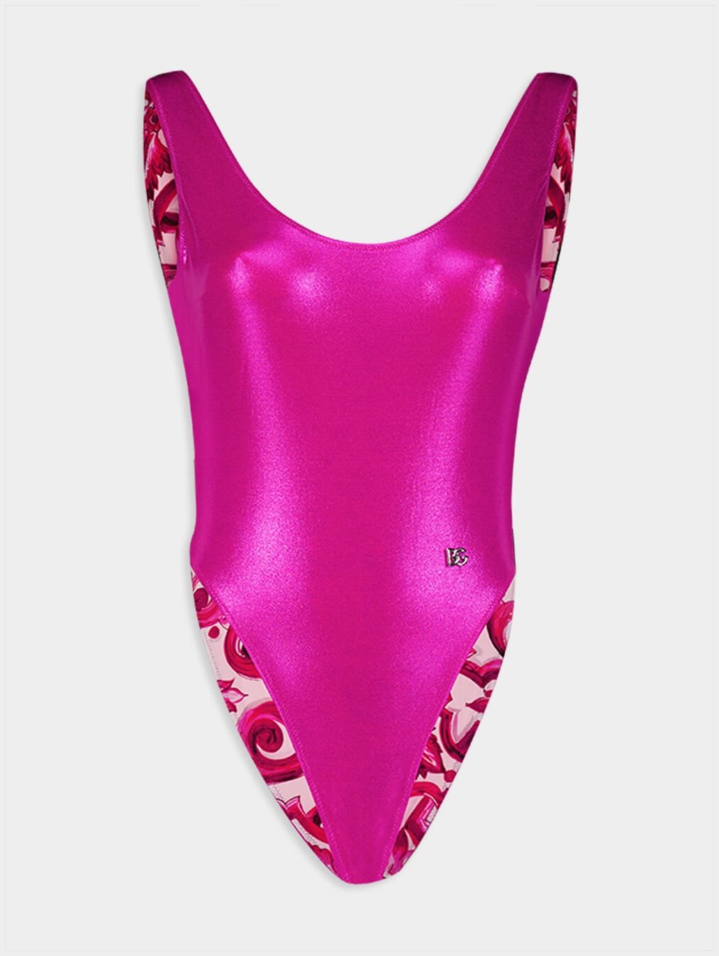 Dolce & Gabbana High-Shine One-Piece Swimsuit | FASHION CLINIC