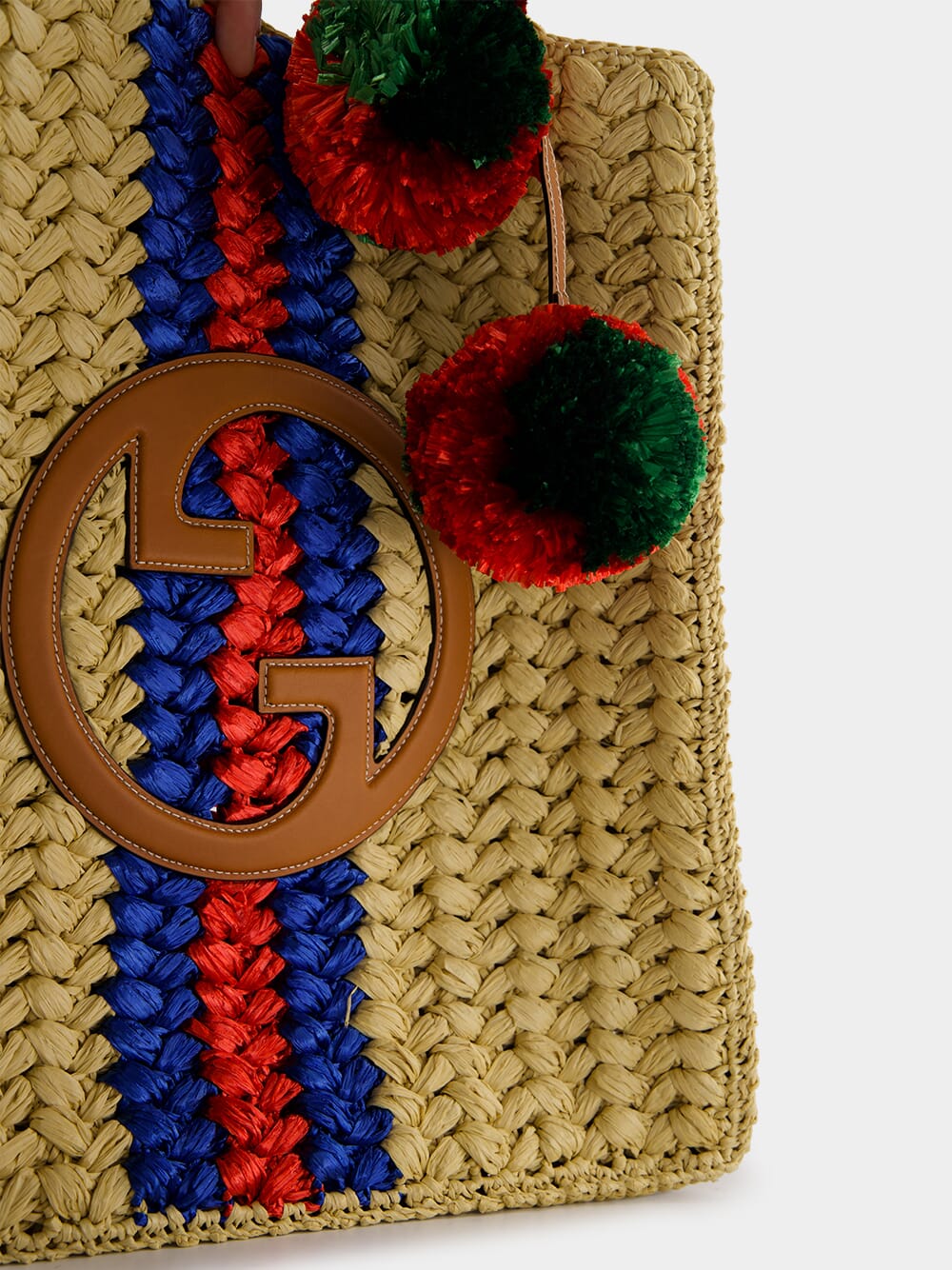 Gucci Raffia Tote Bag With Round Interlocking G | FASHION CLINIC