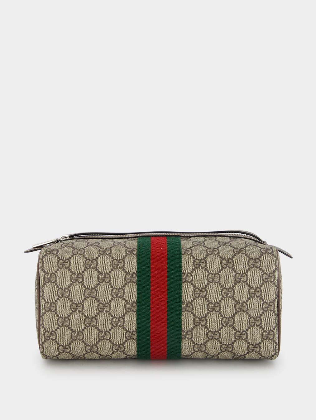 Gucci Toiletry Case With Web Beige, Multicolour | Fashion Clinic