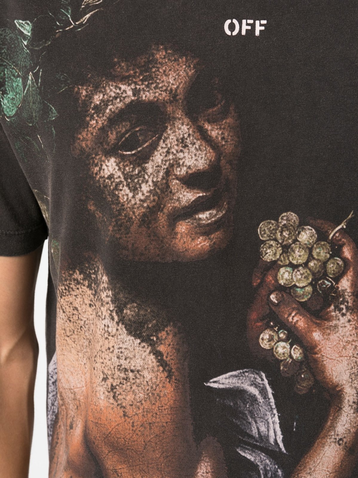 Off-White Bacchus-Print Cotton T-Shirt | Fashion Clinic