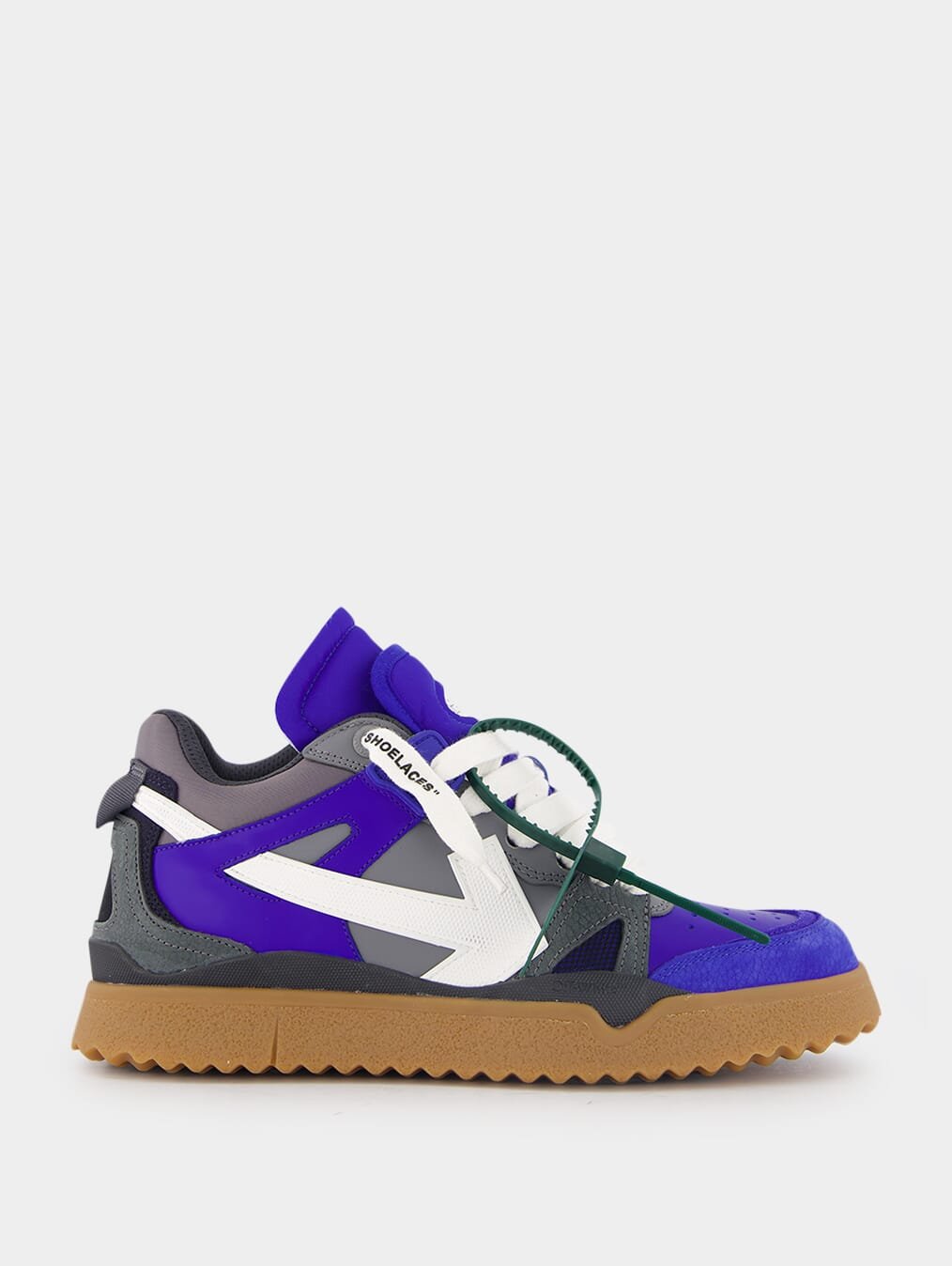 Off-White Signature Arrows Motif Sponge Sneakers Grey/Blue | Fashion Clinic